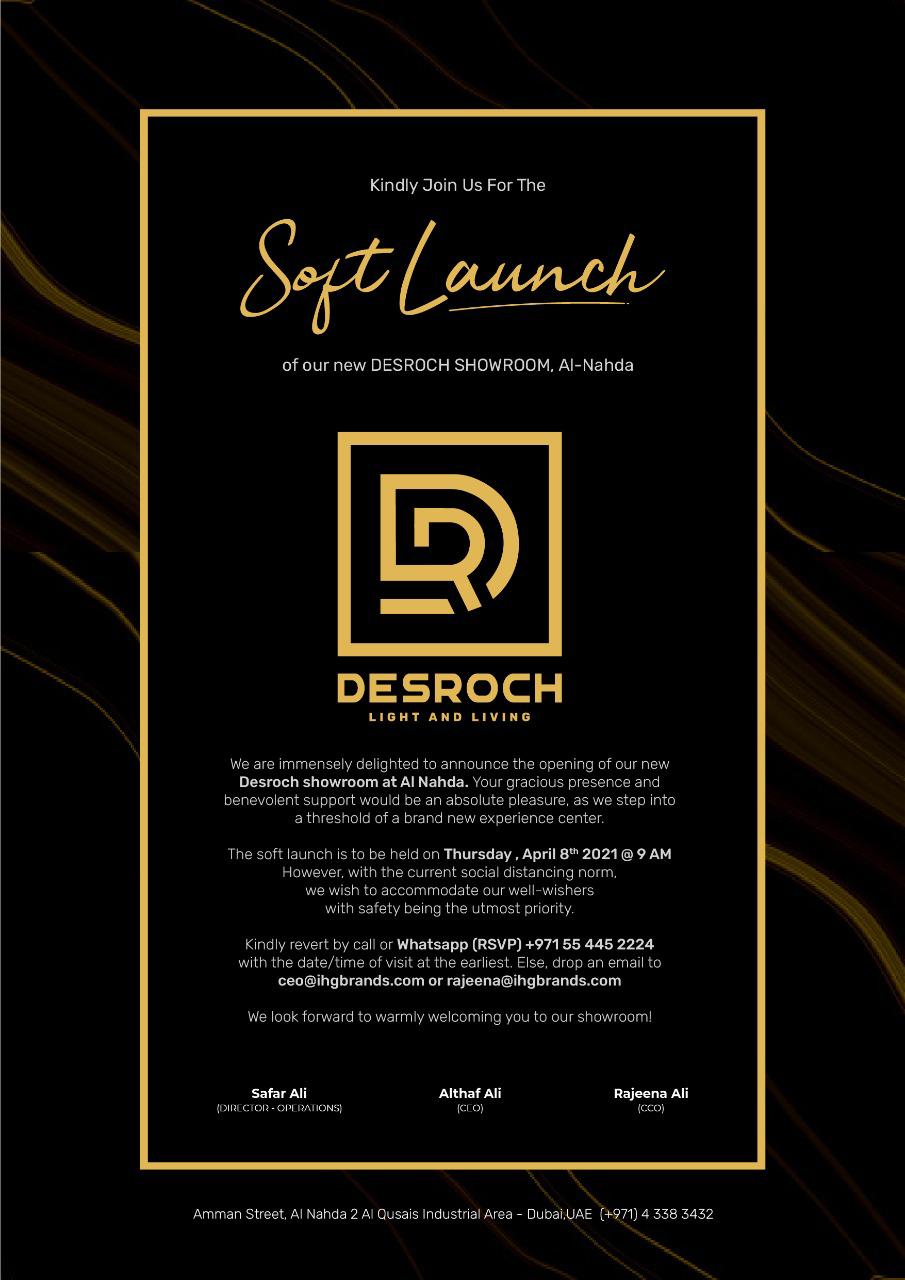 Desroch to open experience centre at Al-Nahda, Dubai - The Gulf Indians